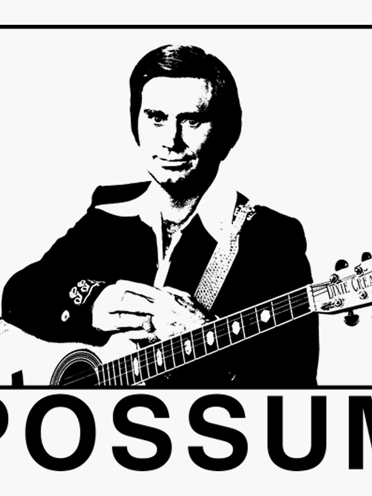 "George Jones The Possum" Sticker by PacriSagnaru | Redbubble