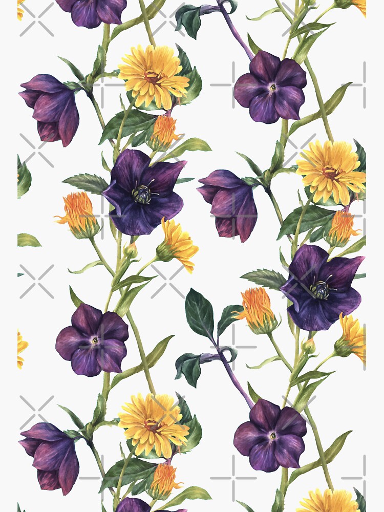"Wildflowers" Sticker for Sale by SpilloDesign | Redbubble
