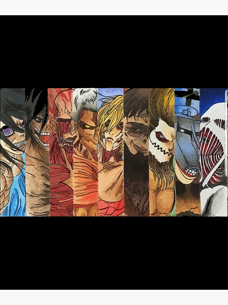 "Attack on Titan season 4 the nine titans in one picture Copy Copy" Art ...