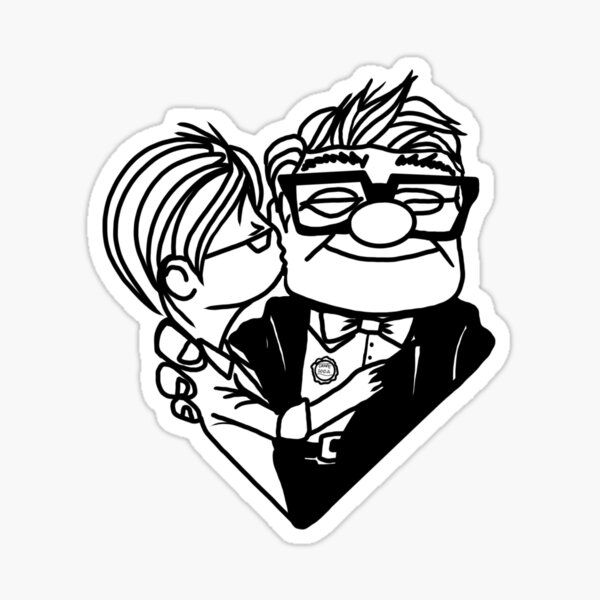"Carl and Ellie " Sticker for Sale by HeyKaela | Redbubble