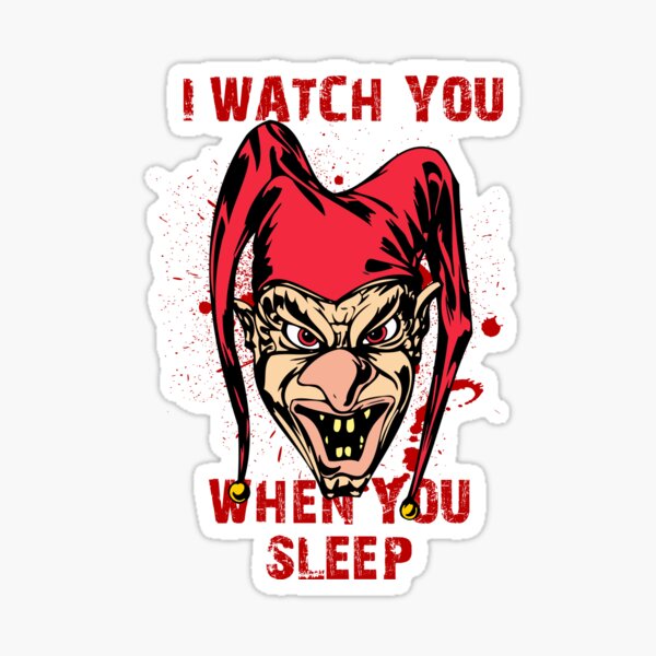 "Scary killer clown" Sticker for Sale by tillhunter | Redbubble