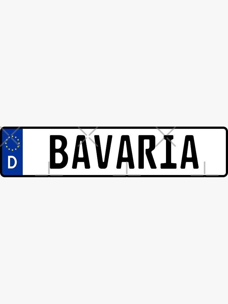 "Bavaria Kennzeichen" Sticker for Sale by snxworld | Redbubble