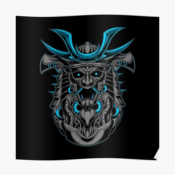 Póster «mascara samurái con cuernos estilo maya/azteca» de leen12 ...