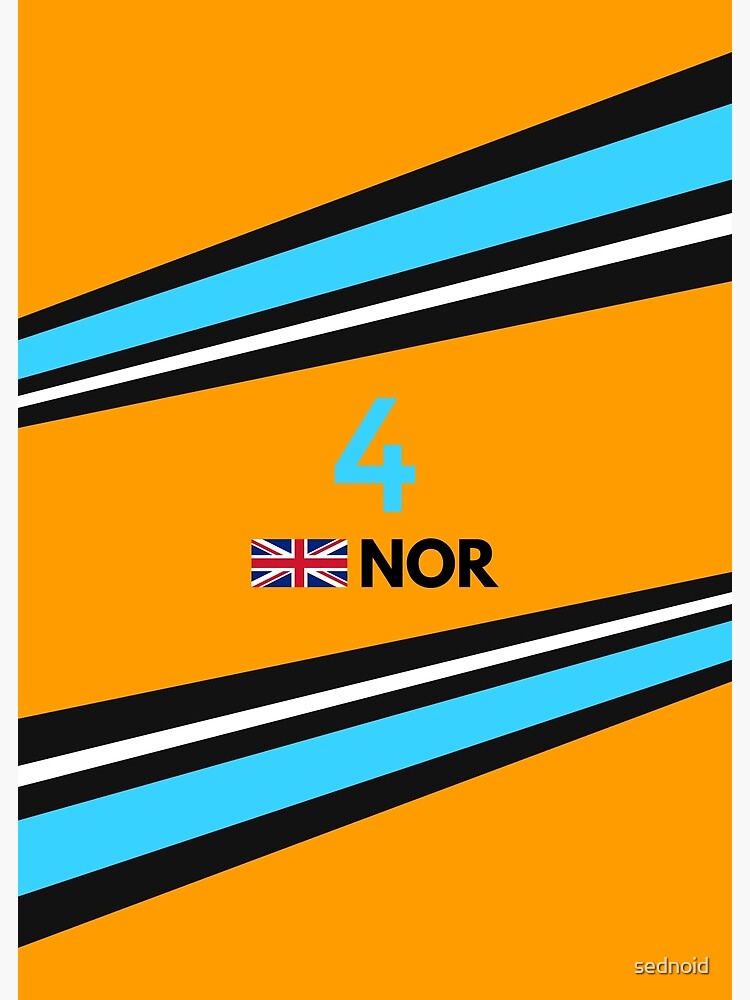 "F1 2022 - #4 Norris" Poster by sednoid | Redbubble