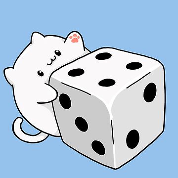 "I Love Cat and Dice / Board Games - Cute - Funny - White Cat #1 ...