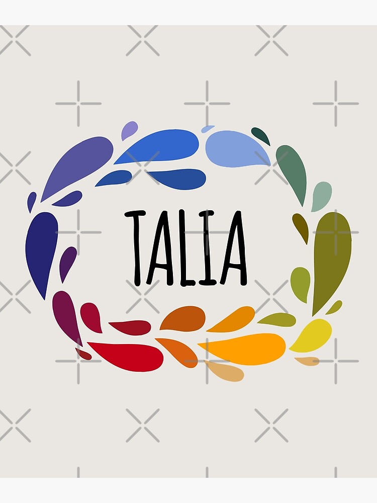 "Talia Name Cute Colorful Gift Named Talia" Poster for Sale by kindxinn ...