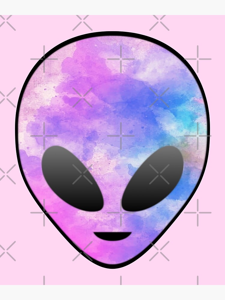 "Cute radioactive Chibi Alien Face Cartoon Vector pastel Design vibrant ...
