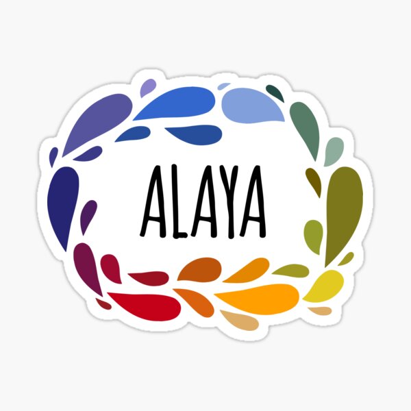"Alaya Name Cute Colorful Gift Named Alaya" Sticker for Sale by ...