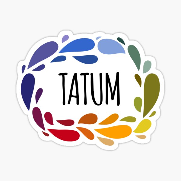 "Tatum Name Cute Colorful Gift Named Tatum" Sticker for Sale by ...