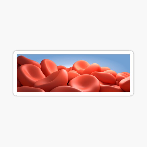 "Conceptual image of red blood cells." Sticker for Sale by ...