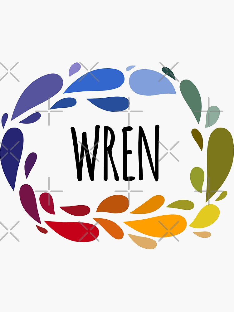 "Wren Name Cute Colorful Gift Named Wren" Sticker by kindxinn | Redbubble