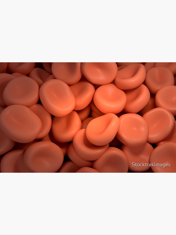 "Conceptual image of red blood cells." Sticker by StocktrekImages ...