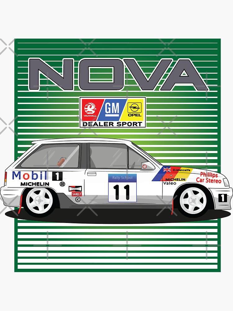 Sticker « Vauxhall Nova Rally Car Graphic - Autocollant - Photographie ...
