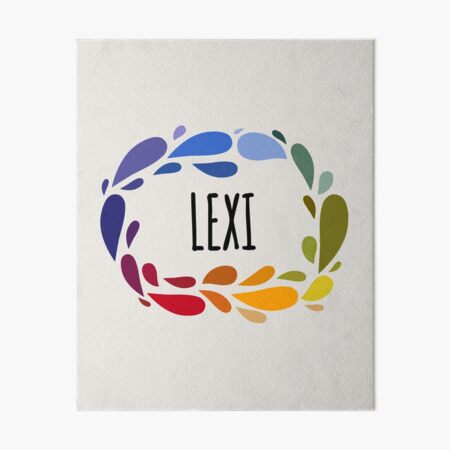 "Lexi Name Cute Colorful Gift Named Lexi" Art Board Print by kindxinn ...