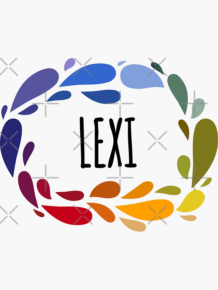 "Lexi Name Cute Colorful Gift Named Lexi" Sticker for Sale by kindxinn ...