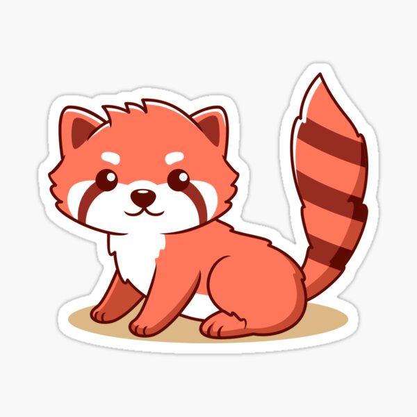 "Cute Red Panda" Sticker for Sale by Printegy | Redbubble