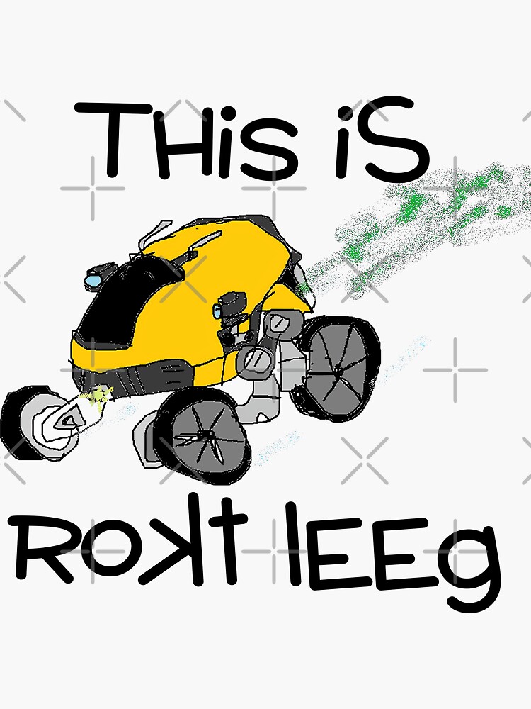 "This is Rokt Leeg!" Sticker for Sale by Pocket-League | Redbubble