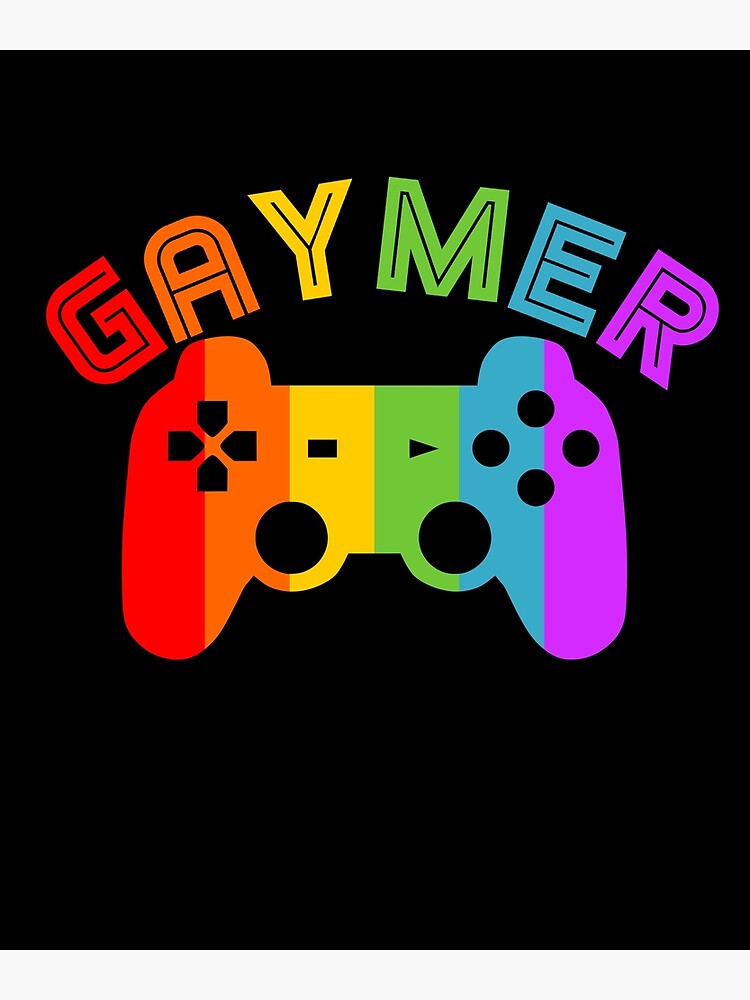 "Rainbow Gaymer Controller Pride LGBT Rainbow Flag Support" Poster by ...
