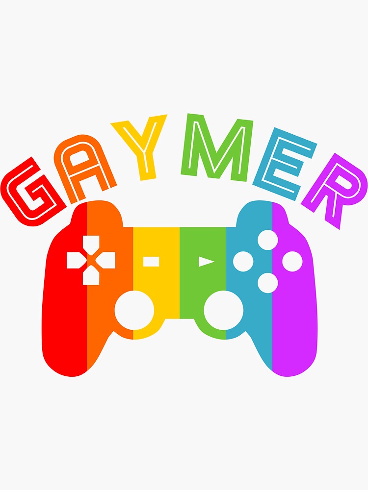 "Rainbow Gaymer Controller Pride LGBT Rainbow Flag Support" Sticker by ...