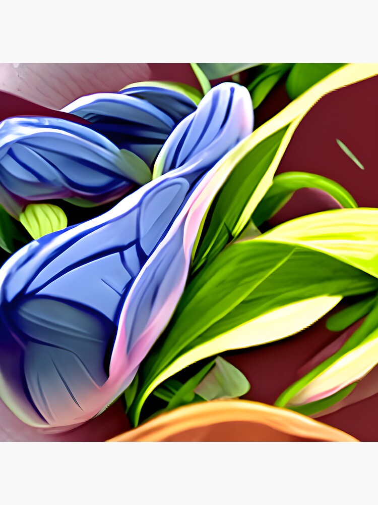 "Purple lilly in abstract nature style" Sticker by Jimmy-Recard | Redbubble