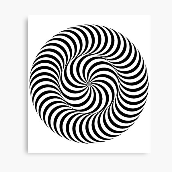 "Black and White Hallucination Pattern Spiral - Optical Illusion Trippy ...