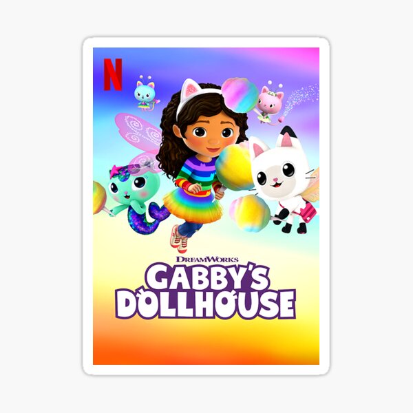 "gabby doll house poster" Sticker by Buckridek | Redbubble