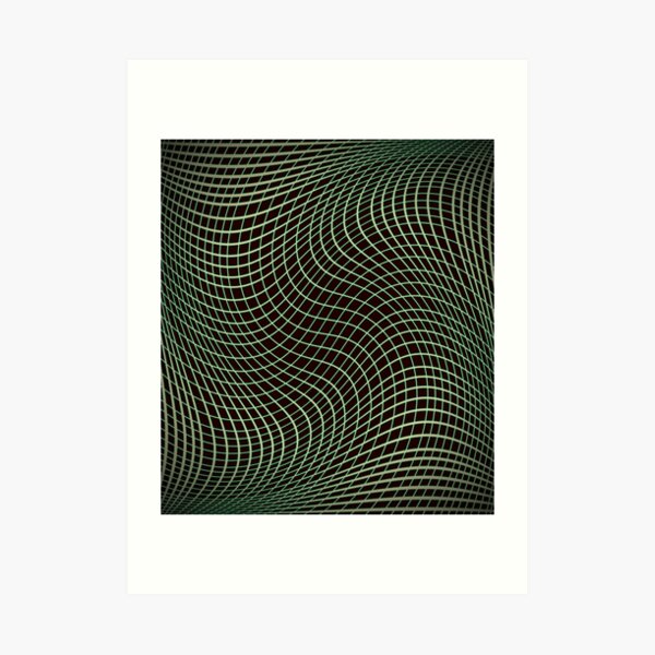 "Warped Network - Optical Illusion Graphic Op Art Design" Art Print by ...