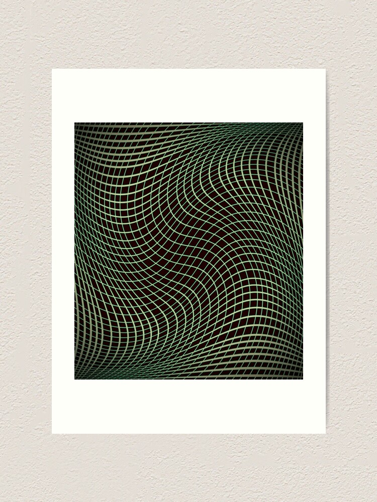 "Warped Network - Optical Illusion Graphic Op Art Design" Art Print by ...