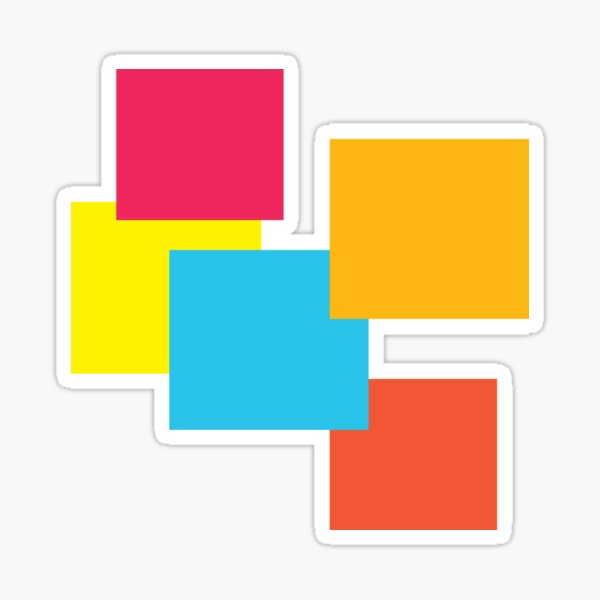"color box" Sticker by zoriki | Redbubble