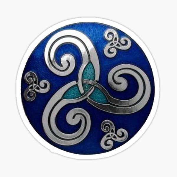 "Blue Triskelion" Sticker by goldplay54 | Redbubble