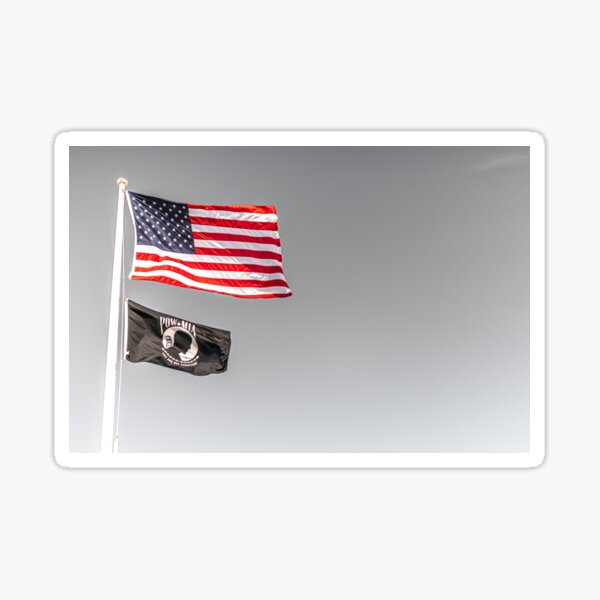 "American and POW Flags" Sticker for Sale by StewieStrout | Redbubble