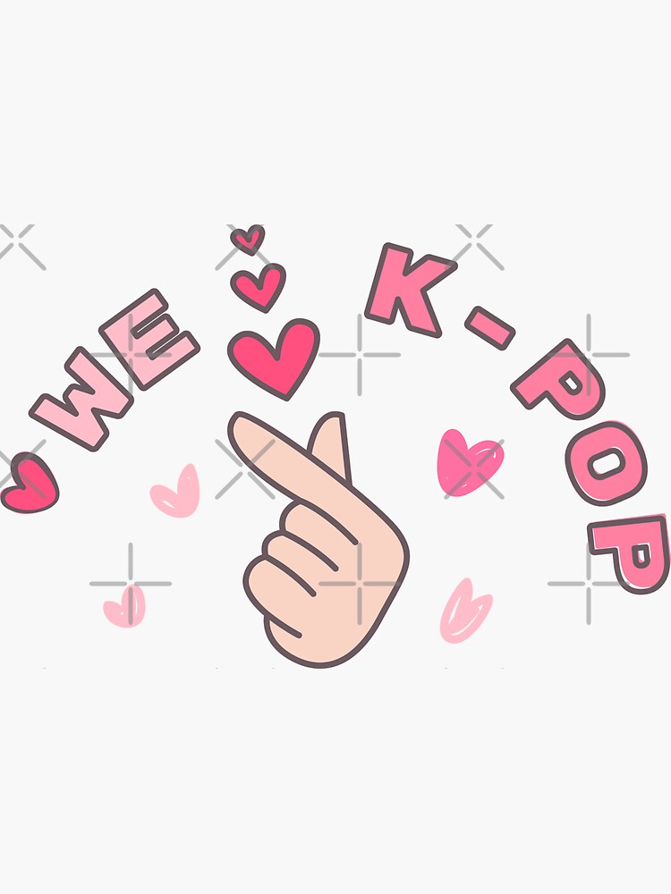 "WE LOVE KPOP" Sticker by BaekpalStudio | Redbubble