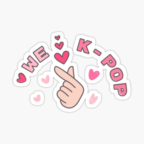 "WE LOVE KPOP" Sticker by BaekpalStudio | Redbubble