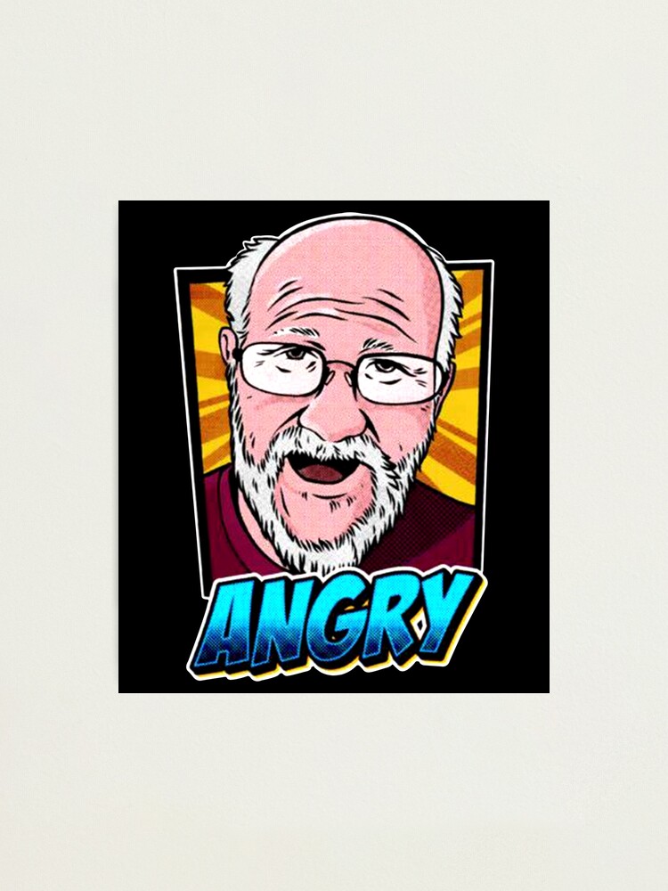 "Angry Grandpa Angry Grandpa Portrait Merch" Photographic Print for ...