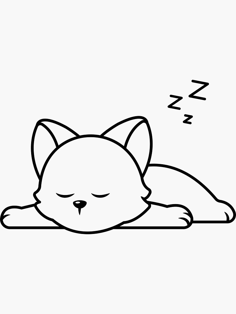 "Cat nap " Sticker by twistbubble | Redbubble