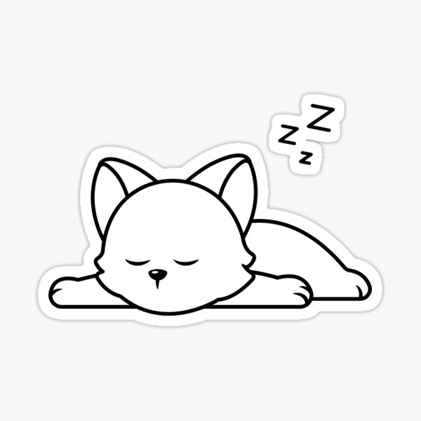 "Cat nap " Sticker by twistbubble | Redbubble