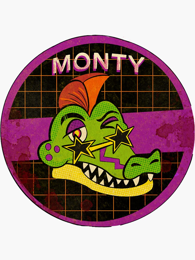 "Montgomery Gator Security Breach Retro Design " Sticker by CristCarlo ...