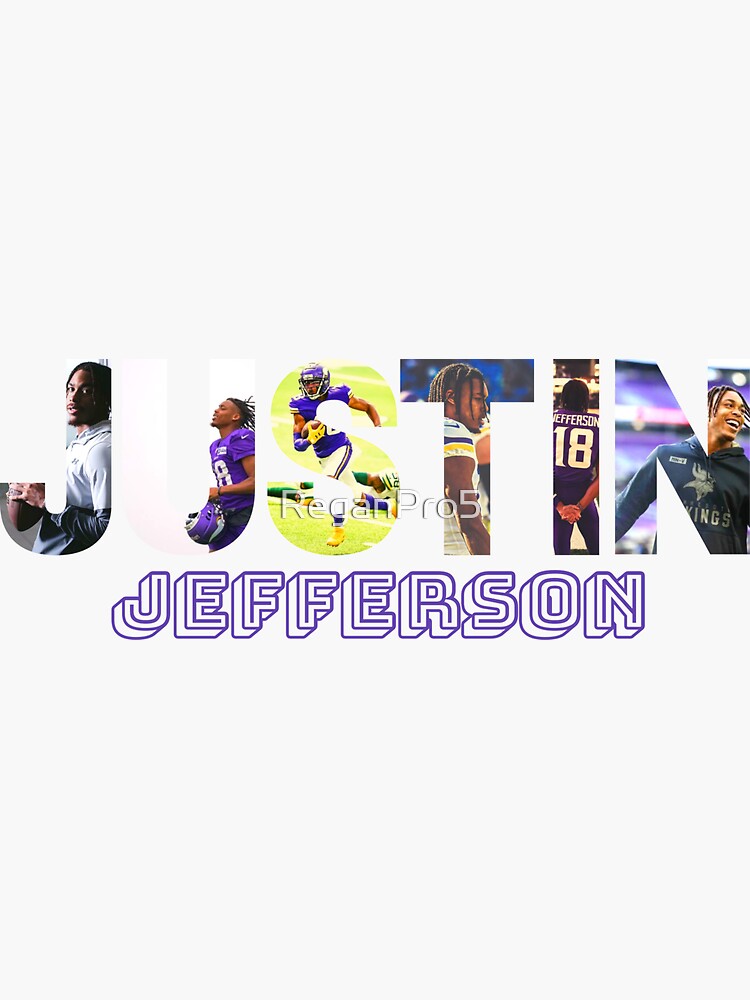 "justin jefferson t shirt | sticker" Sticker for Sale by ReganPro5 ...