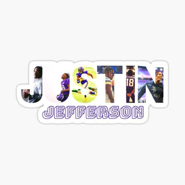 "justin jefferson t shirt | sticker" Sticker for Sale by ReganPro5 ...
