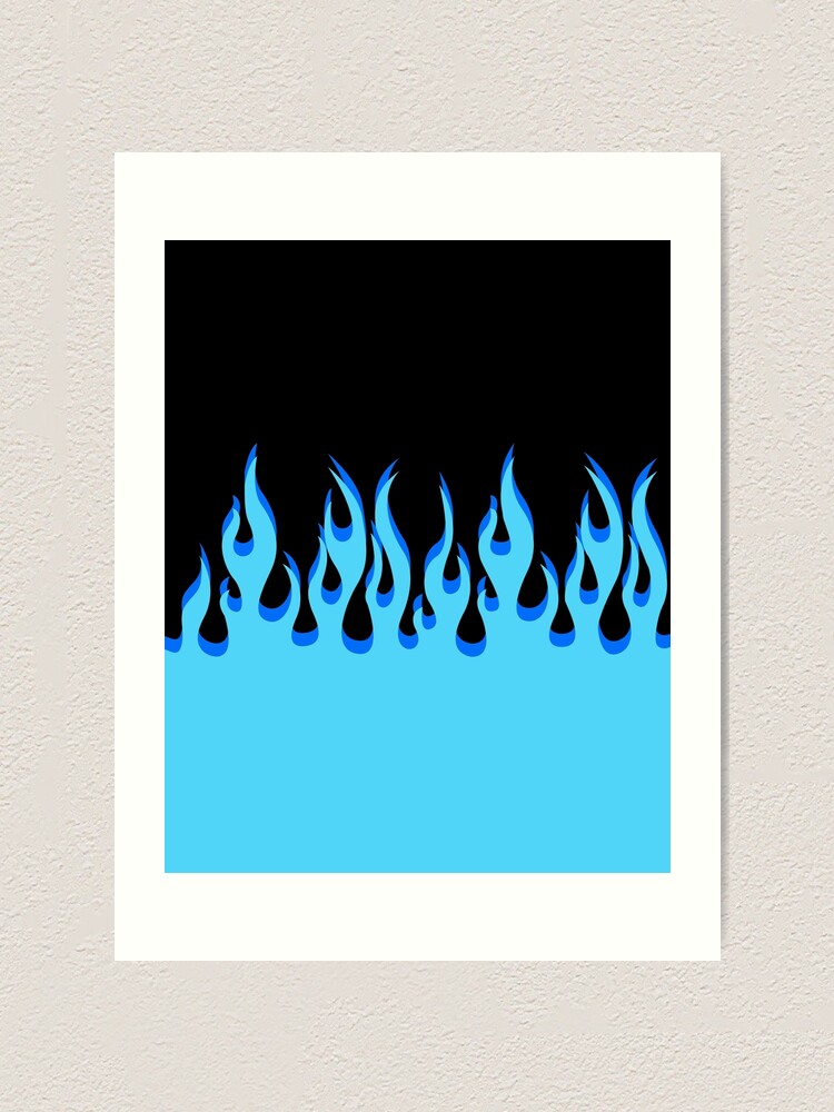 "Y2K Blue Flame" Art Print for Sale by MagicMannequin | Redbubble