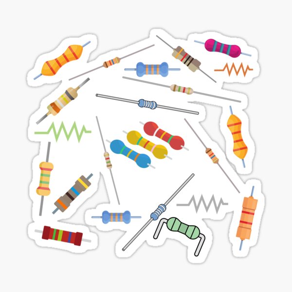 "Colorful Resistors Electronics components" Sticker for Sale by ...