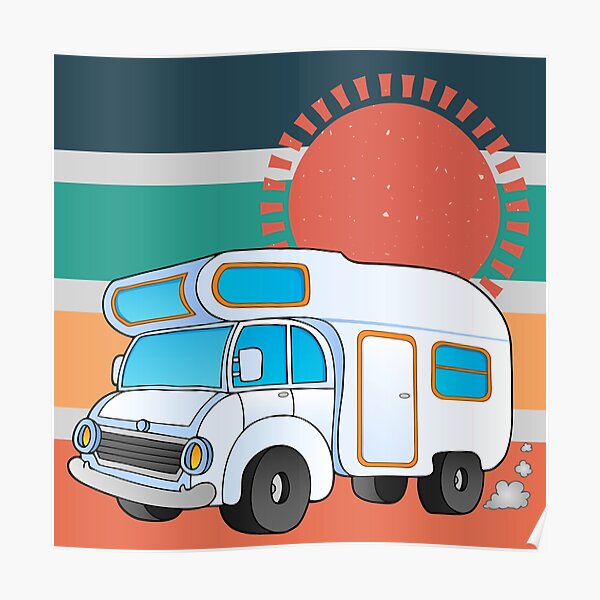 "Vintage Caravan Van " Poster for Sale by ramazis | Redbubble
