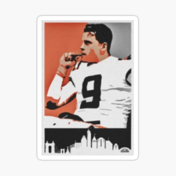"Joe Burrow Glasses Sleeve Tee Number One Pick #9" Sticker by ...