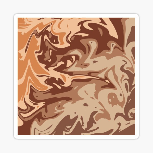 "Aesthetic brown earth tones abstract pattern" Sticker for Sale by ...