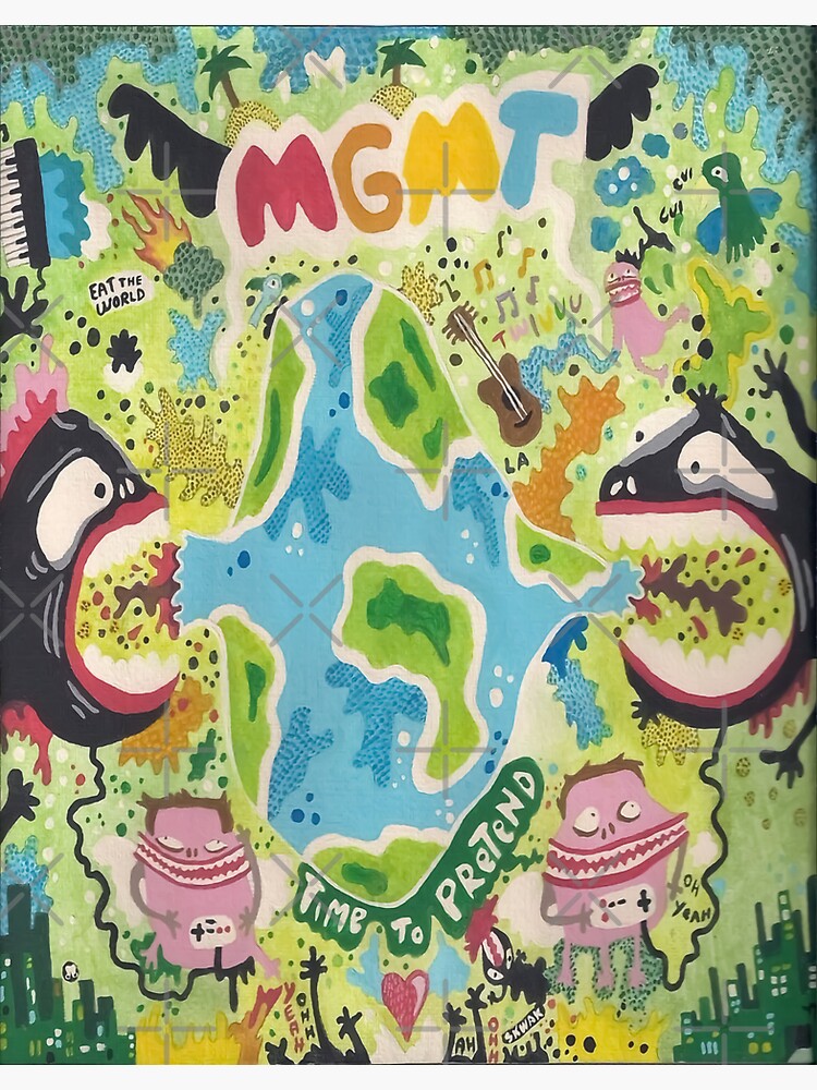 "MGMT cover art, time to pretend t-shirt sticker and poster " Sticker ...
