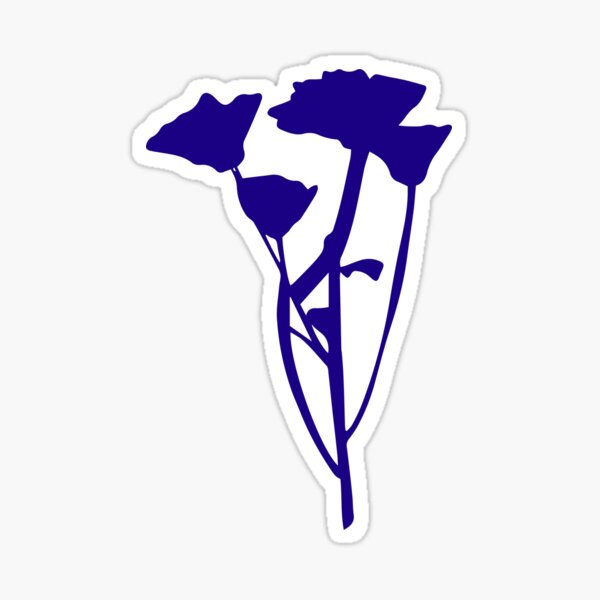 "Dark Blue Flower" Sticker for Sale by filipjugowiec | Redbubble