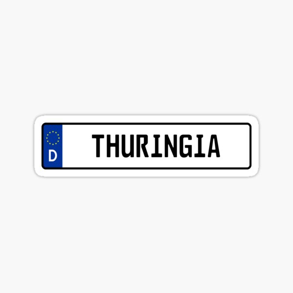 "Thuringia Kennzeichen" Sticker for Sale by snxworld | Redbubble