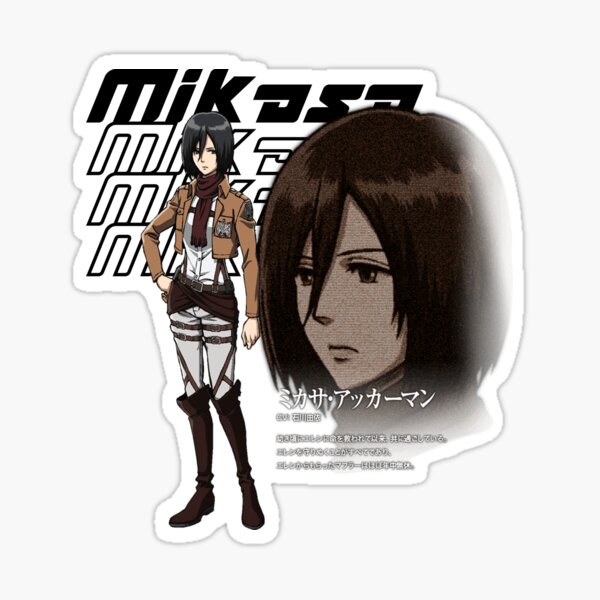 "mikasa ackerman attack on titan" Sticker by PUSTOTA86 | Redbubble