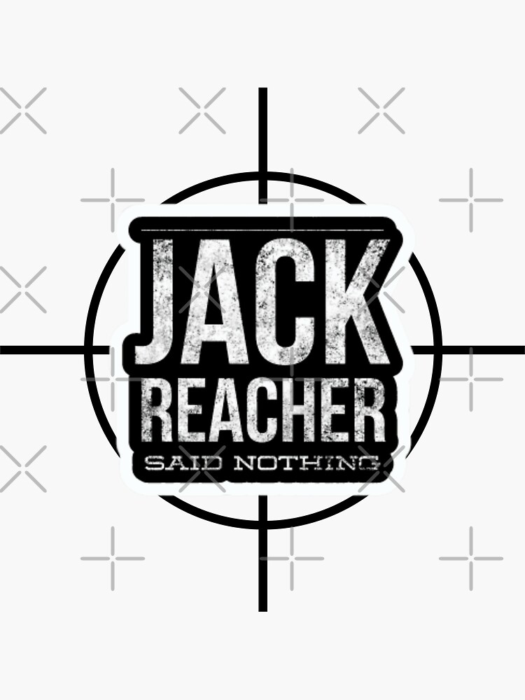 "jack reacher" Sticker by DIGVIJAYDESIGNS | Redbubble