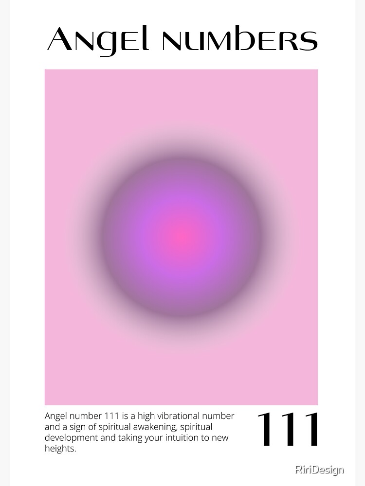 "Aesthetic Angel numbers 111" Sticker for Sale by RiriDesign | Redbubble